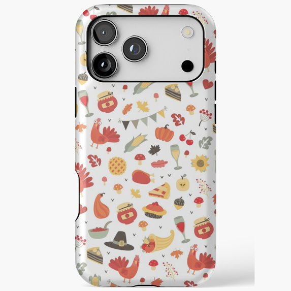 A Thanksgiving Holiday with a Turkey and Pumpkins Fun Case for iPhone ...