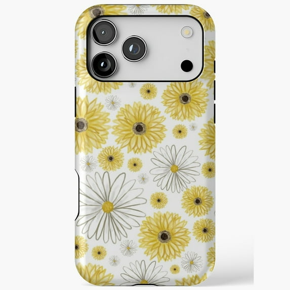 A Thousand Yellow Daisies Pattern iPhone Case 17 11 12 13 14 15 16 Pro ...