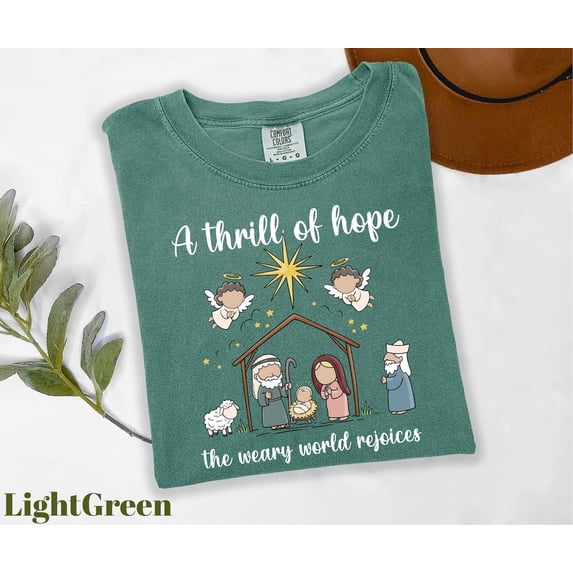 A Thrill Of Hope Weary World Rejoices Birth Of Jesus Bible Verse Christ ...
