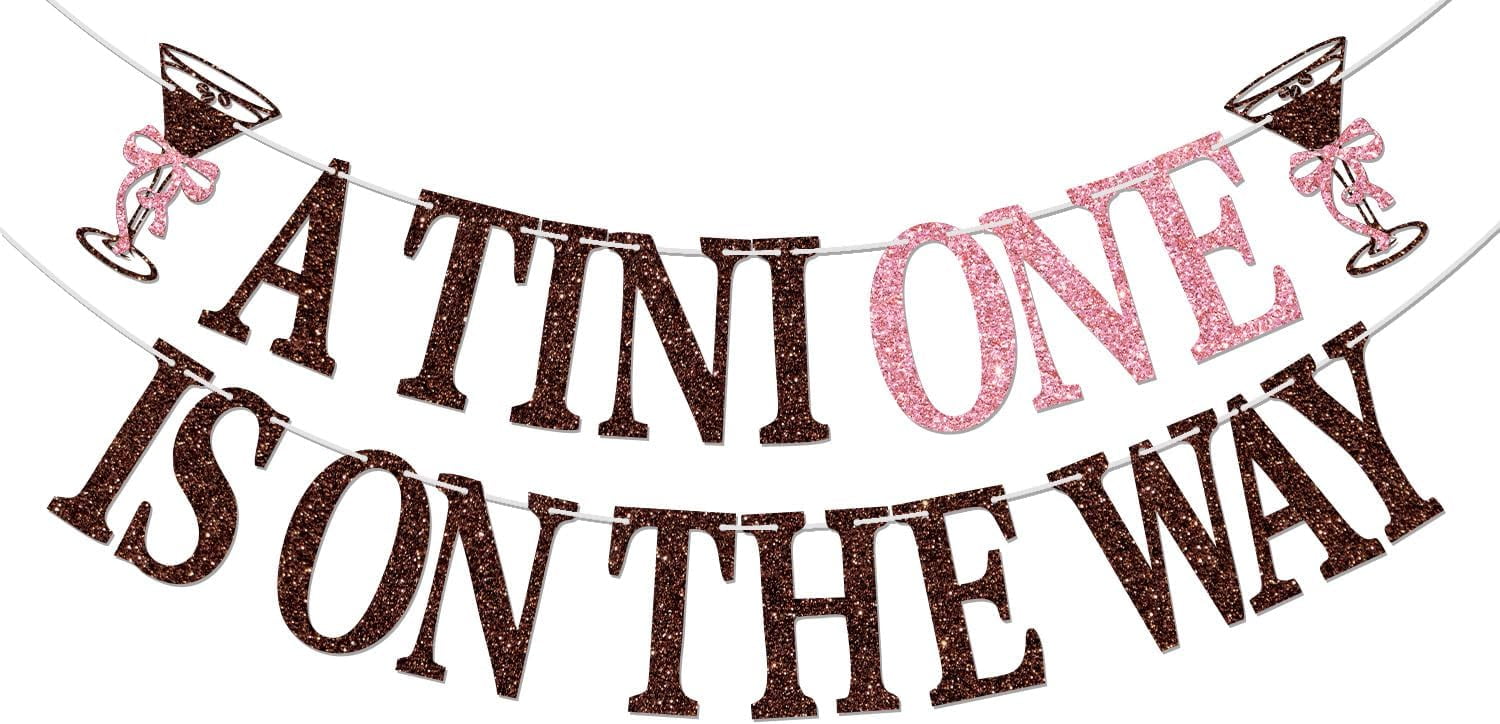 A Tini One is on the Way Banner, Coffee Baby Shower Decorations, Coffee ...