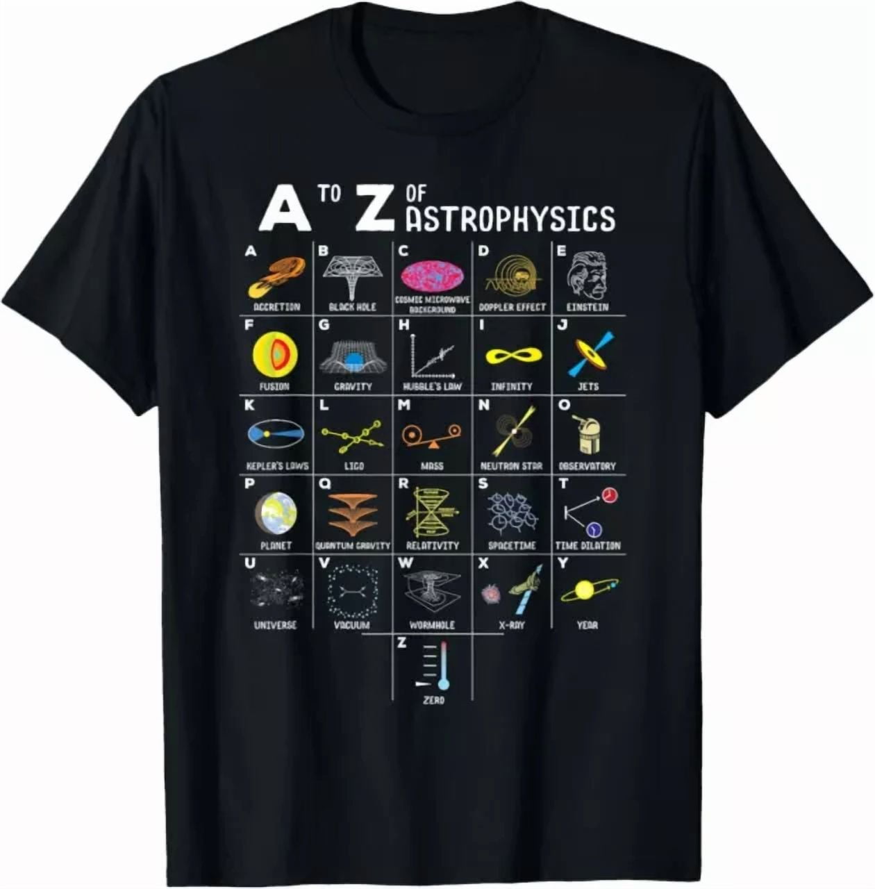 A To Z Astronomy Lovers Astrophysics Astronomers Gift Unisex T-Shirt ...