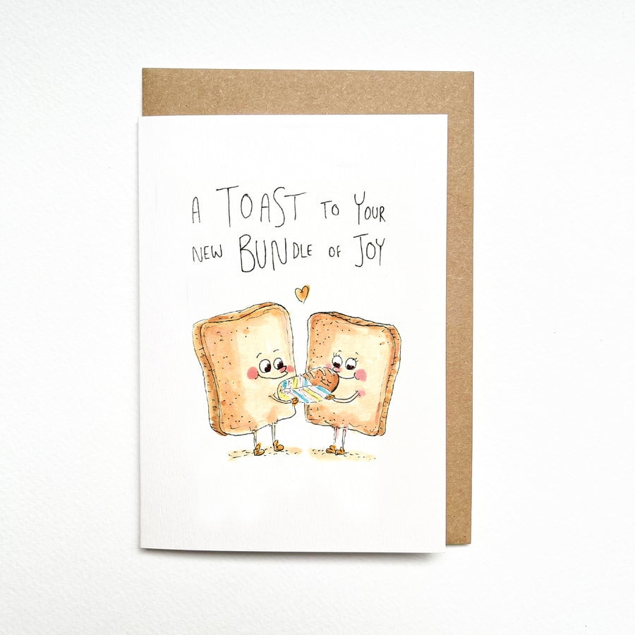 A Toast to Your New Bundle of Joy Card – Cute Toast Design for Baby ...