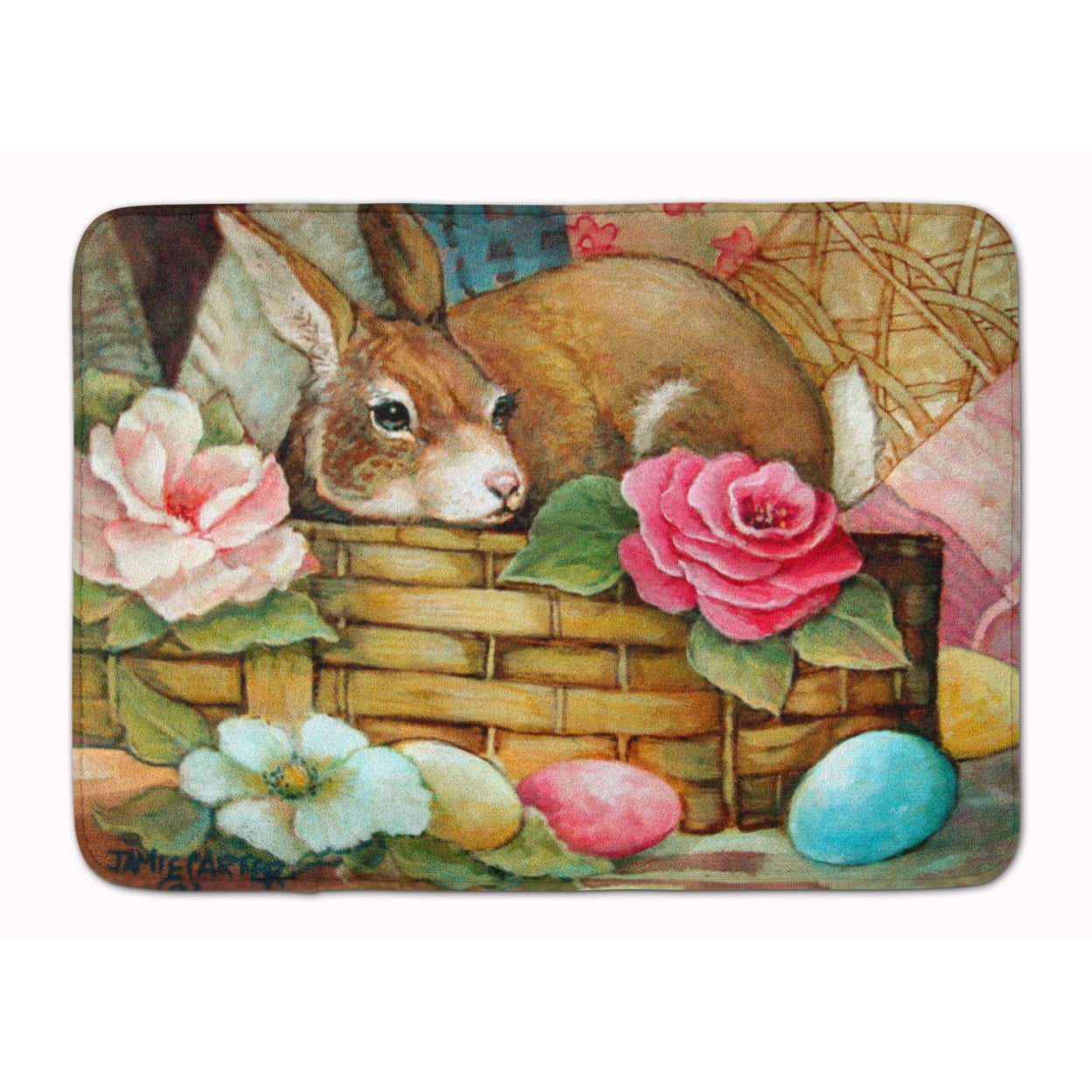 A Touch of Color Rabbit Easter Machine Washable Memory Foam Mat ...