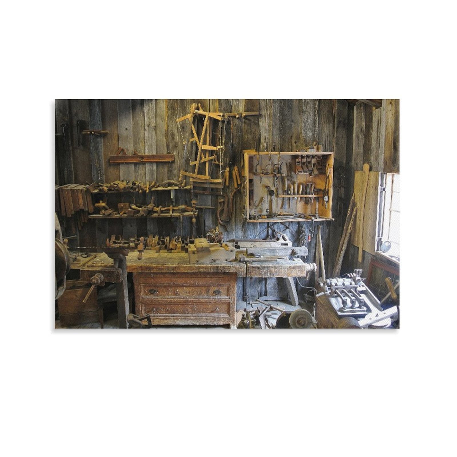 A Traditional Woodworking Workshop Canvas Art Poster And Wall Art ...