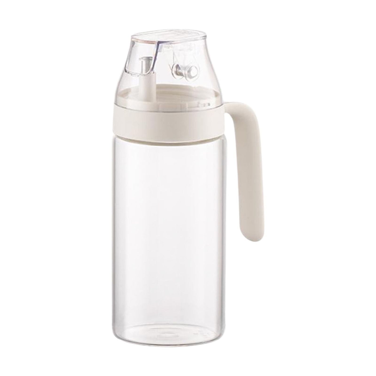 A Transparent Glass Oil Dispenser Bottle With Automatic Lid Leak Proof ...