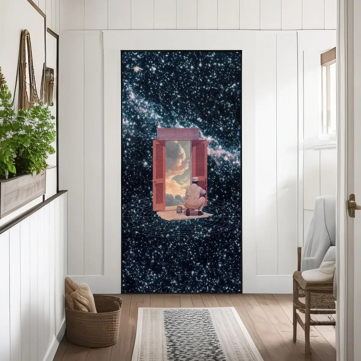 A Tree Landscape Door Stickers Natural Scenery Full Cover Wallpaper ...