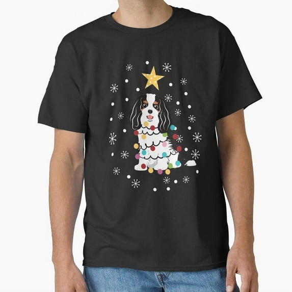 A Tri-Color Cavalier King Charles Spaniel A Christmas Tree A Funny ...