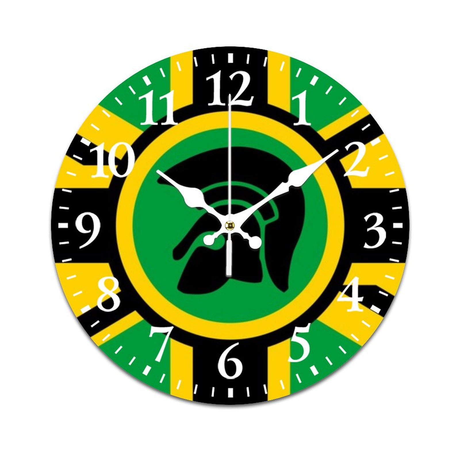 A Trojan Uk Flag in The Colors of Jamaica Wall Clock Modern Design ...
