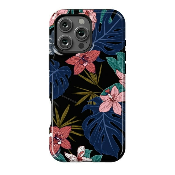 A Tropical Plants Flowers And Leaves Seamless Pattern Tough Case for ...