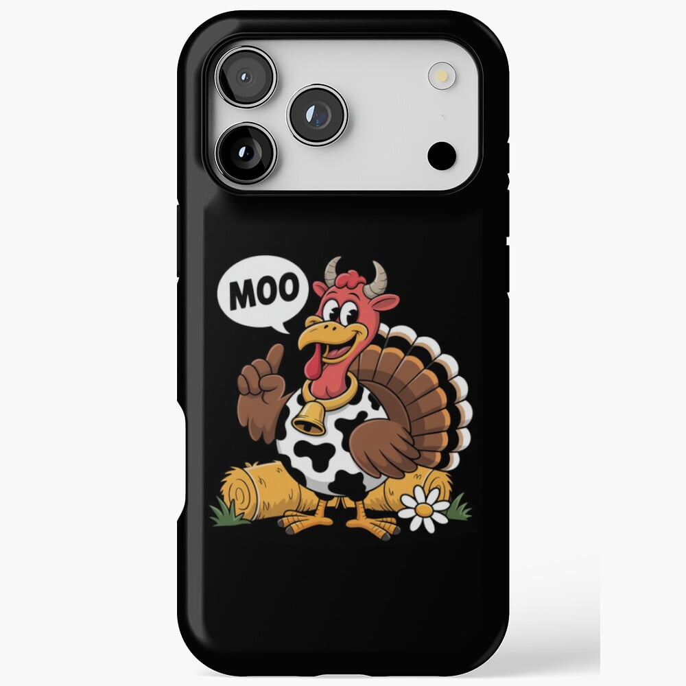 A Turkey Moo Funny Thanksgiving Farm Animal Art iPhone 11 through 17 ...
