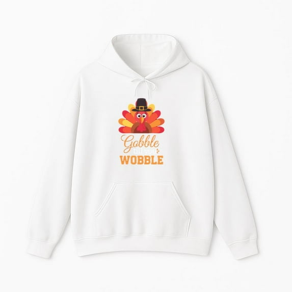 A Turkey Thanksgiving Cute Art Gobble Till You Wobble Graphic Design ...