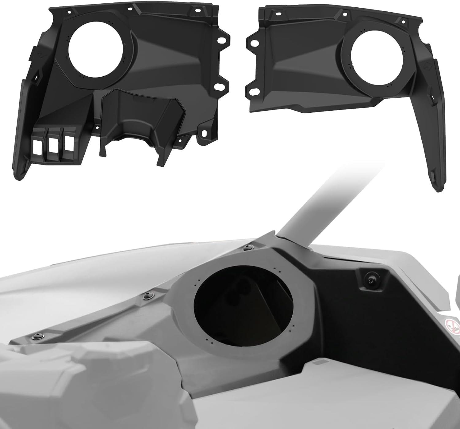 A & UTV PRO 6.5 Inch Front Dash Speaker Pods & Enclosure Panels for ...