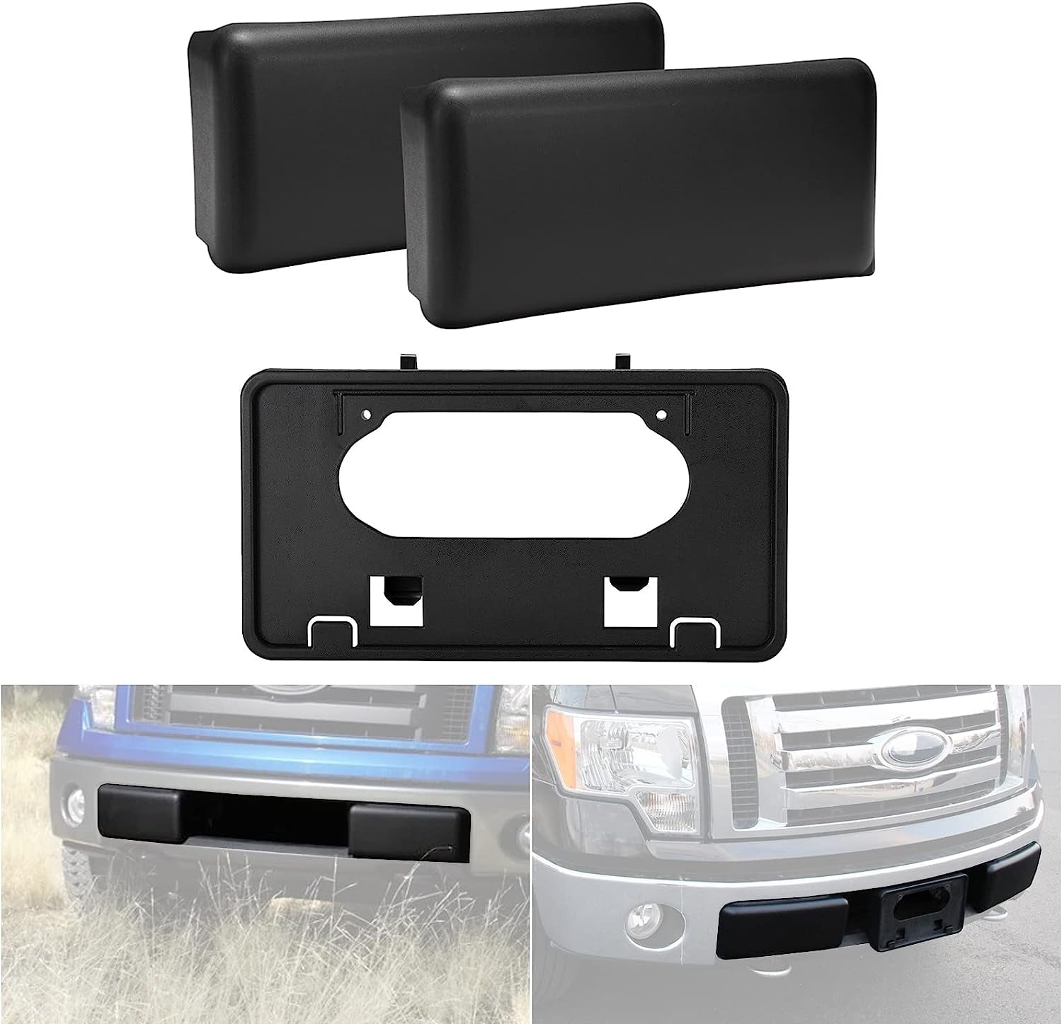 A & UTV PRO Front Bumper Guards & License Plate Bracket Set for 2009 ...