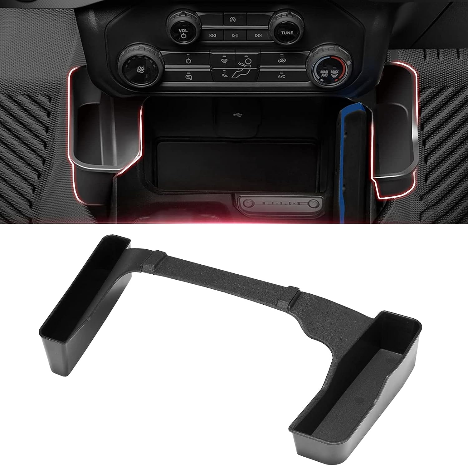 A & UTV PRO Gear Shift Side Storage Box for 2021-2023 Ford Bronco 2/4 ...