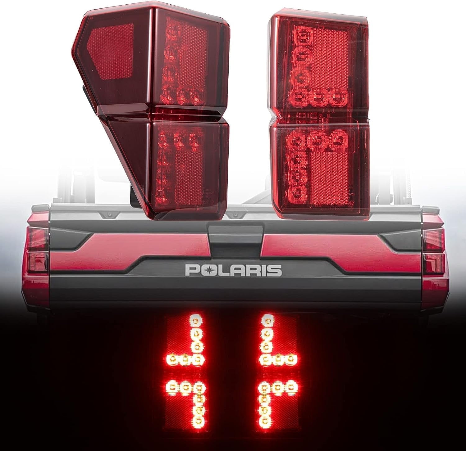 A & UTV PRO LED Tail Lights for 2018-2025 Polaris Ranger 1000 XP Crew ...