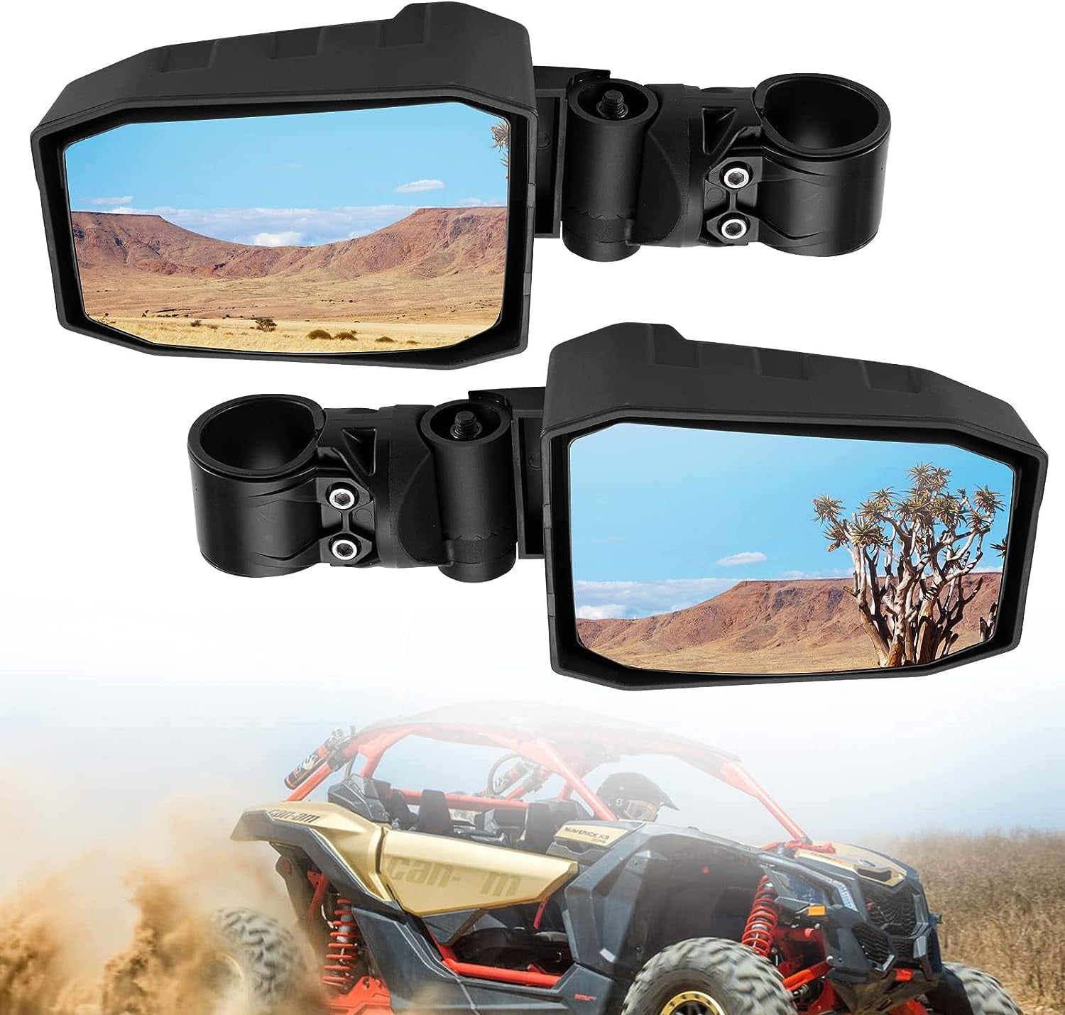 A & UTV PRO Upgrade Wider Rear Side View Convex Mirrors for Can-Am ...