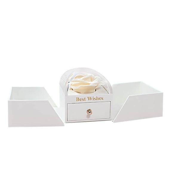 A Valentine Day Double Opening Rose Gift Box Soap Flower Jewelry ...