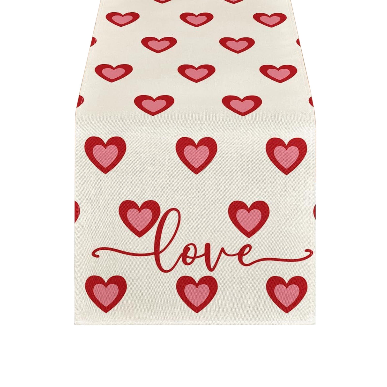 A Valentines Day Table Runner Linen Tablecloth Heat Insulation Placemat ...
