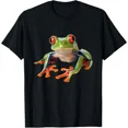 A Very Funny Green Frog with a Goofy and Silly Expression Unisex T ...
