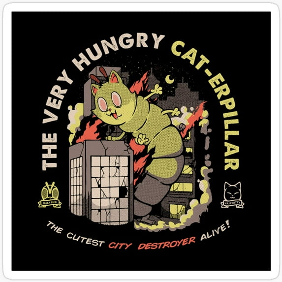 A Very Hungry Cat-Erpillar Sticker Phone Decal Water Bottle Stickers ...