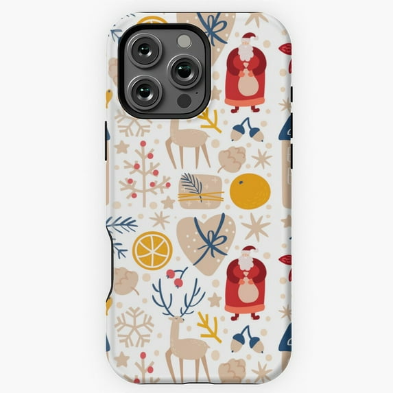 A Very Merry Christmas Holiday Scene Art iPhone Case 17 to 11 Pro Max ...