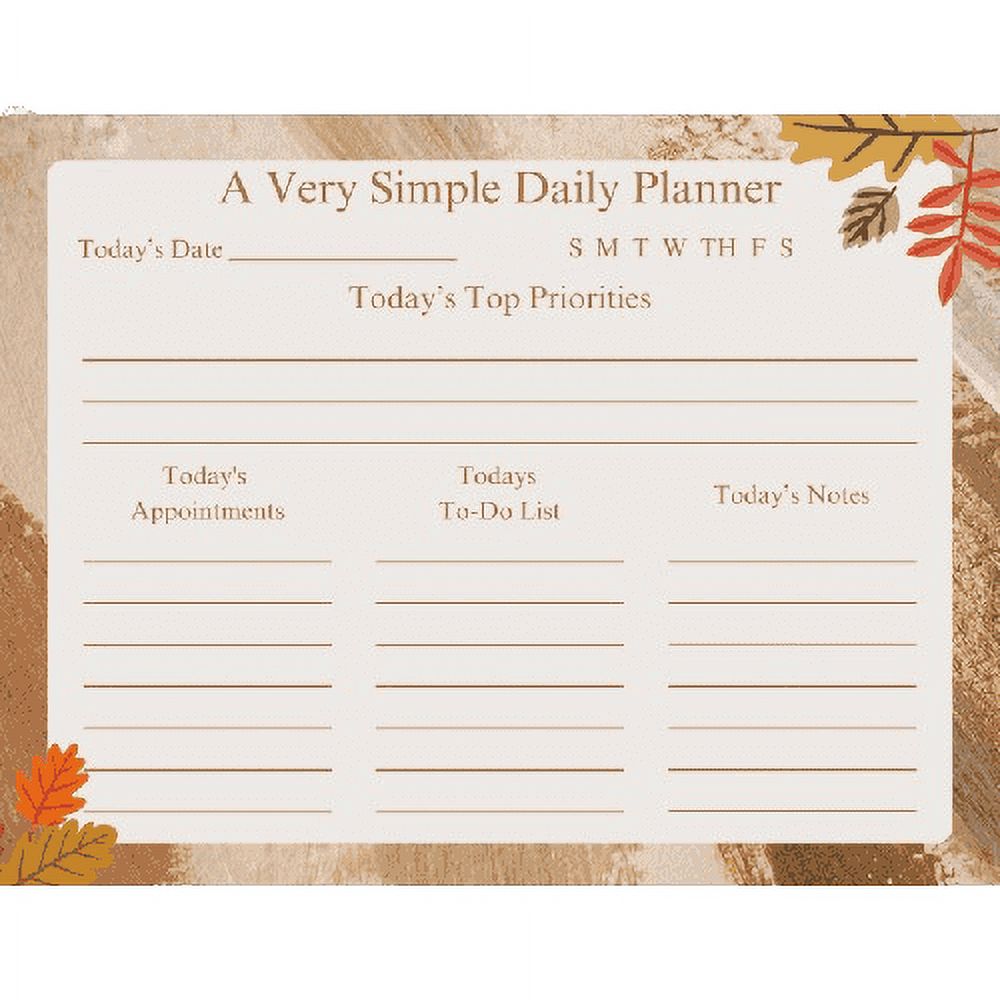 A Very Simple Fall-Themed Daily Desk Pad Planner - Walmart.com