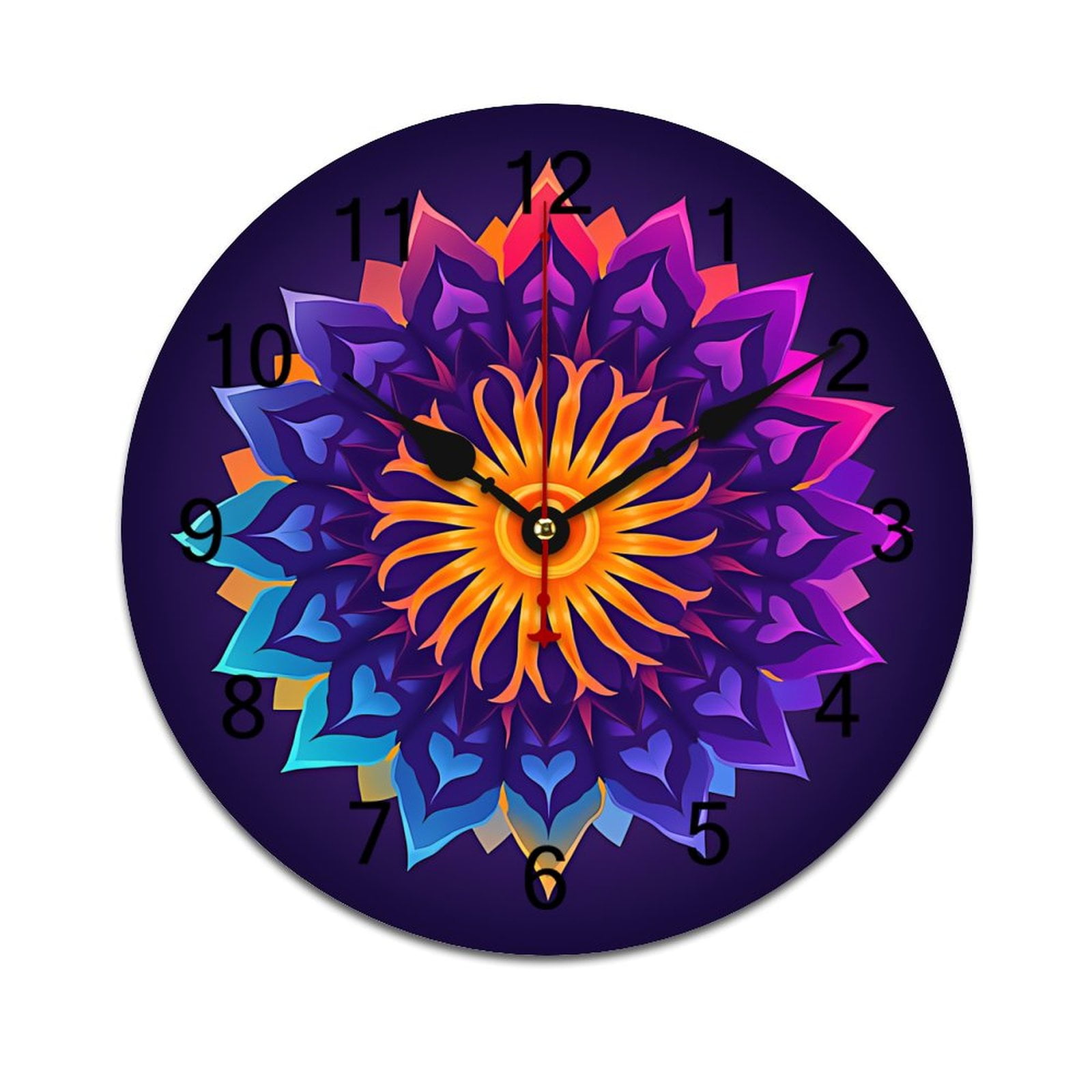 A Vibrant, Stylized Mandala Flower on A Dark Background_01 Word Saying ...
