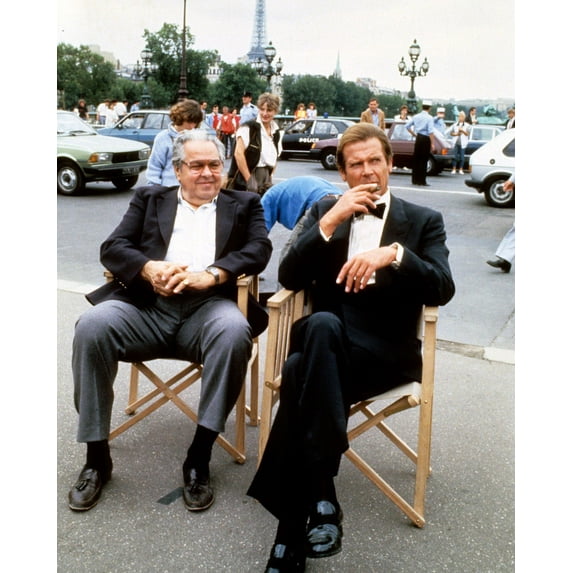 A View To A Kill Featuring Roger Moore Cubby Broccoli On Set In Paris ...