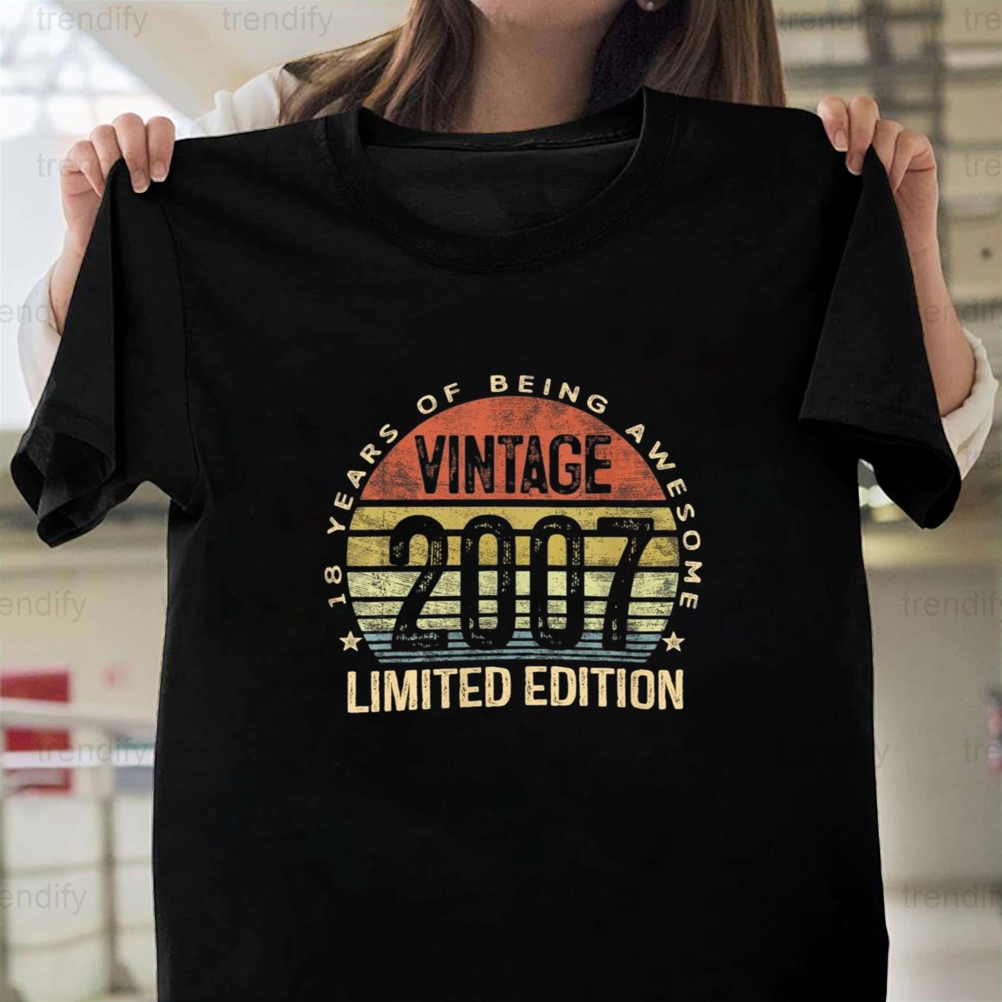 A Vintage 2007 Limited Edition 18th Birthday Gift for an 18 Year G001 Unisex T-Shirt, Up to 5XL ...