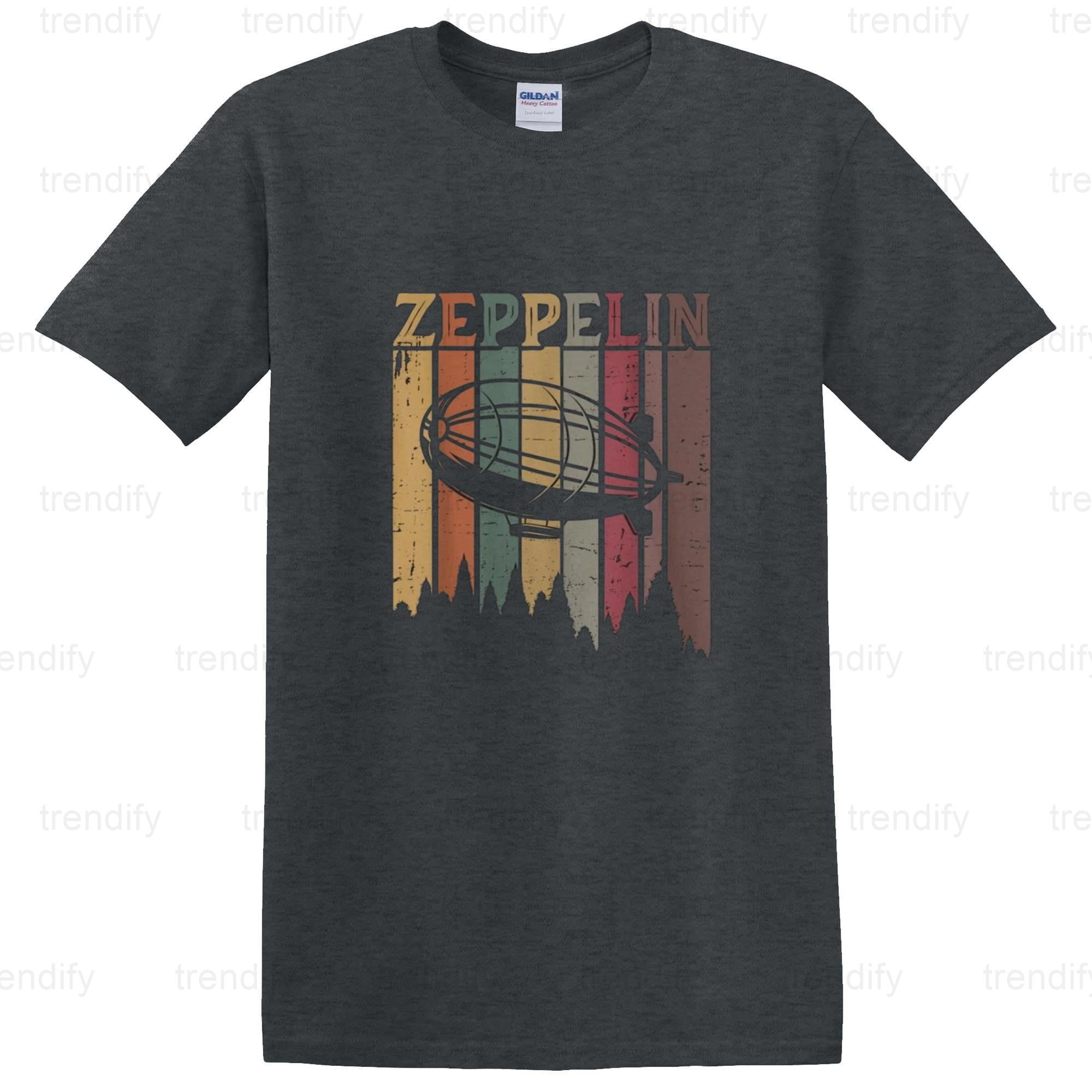 A Vintage 70s Zeppelin Dirigible Airship Hot Air Balloon Style Art ...