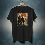A Vintage Bigfoot Alien Ninja in a Japanese Samurai Ukiyo e Graphic T ...