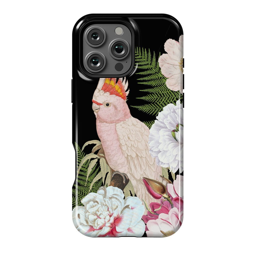 A Vintage Cockatoo In Flower Jungle Themed Botanical Tough Case for ...