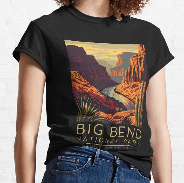 A Vintage Illustration Of Big Bend National Park Texas Us Classic T ...