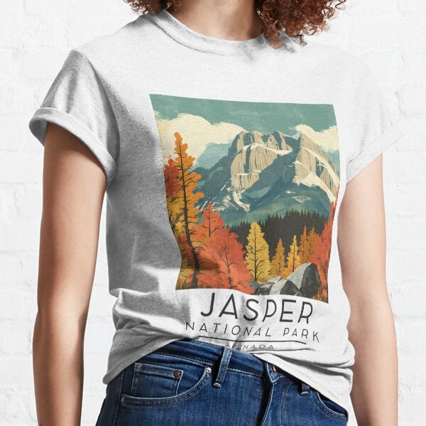 A Vintage Illustration Of Jasper National Park Classic T-shirt ...