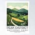 A Vintage Illustration Of Peak District National Park England Poster ...