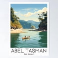 A Vintage Travel Illustration Of Abel Tasman National Park New Zealand ...