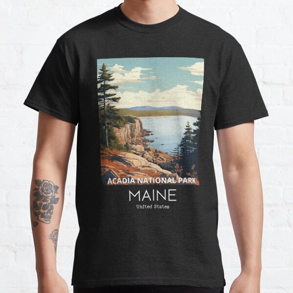 A Vintage Travel Illustration Of Acadia National Park In Maine Us ...