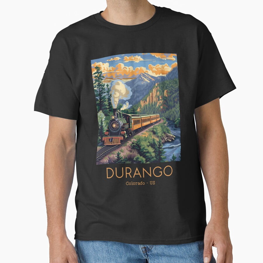 A Vintage Travel Illustration Of The Durango And Silverton Narrow Gauge ...