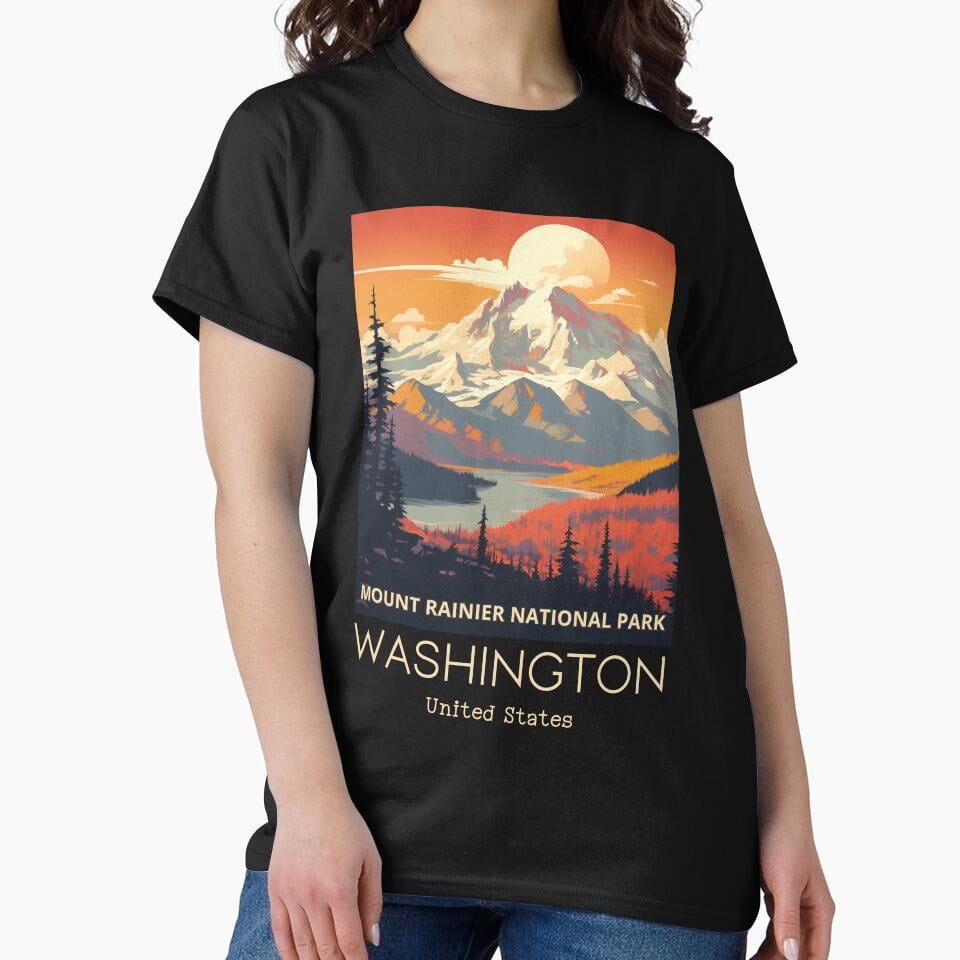 A Vintage Travel Of The Mount Rainier National Park Us Shirt, Trendy ...