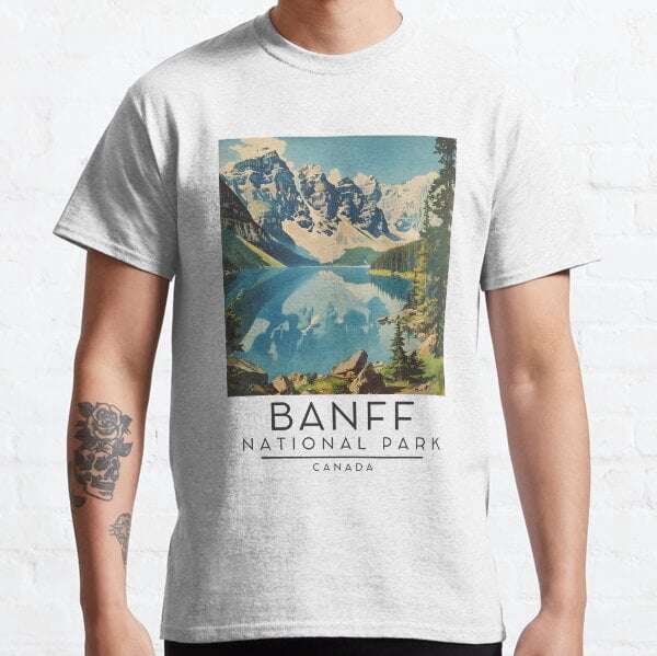A Vintage Travel Poster Of Banff National Park Classic T-shirt ...