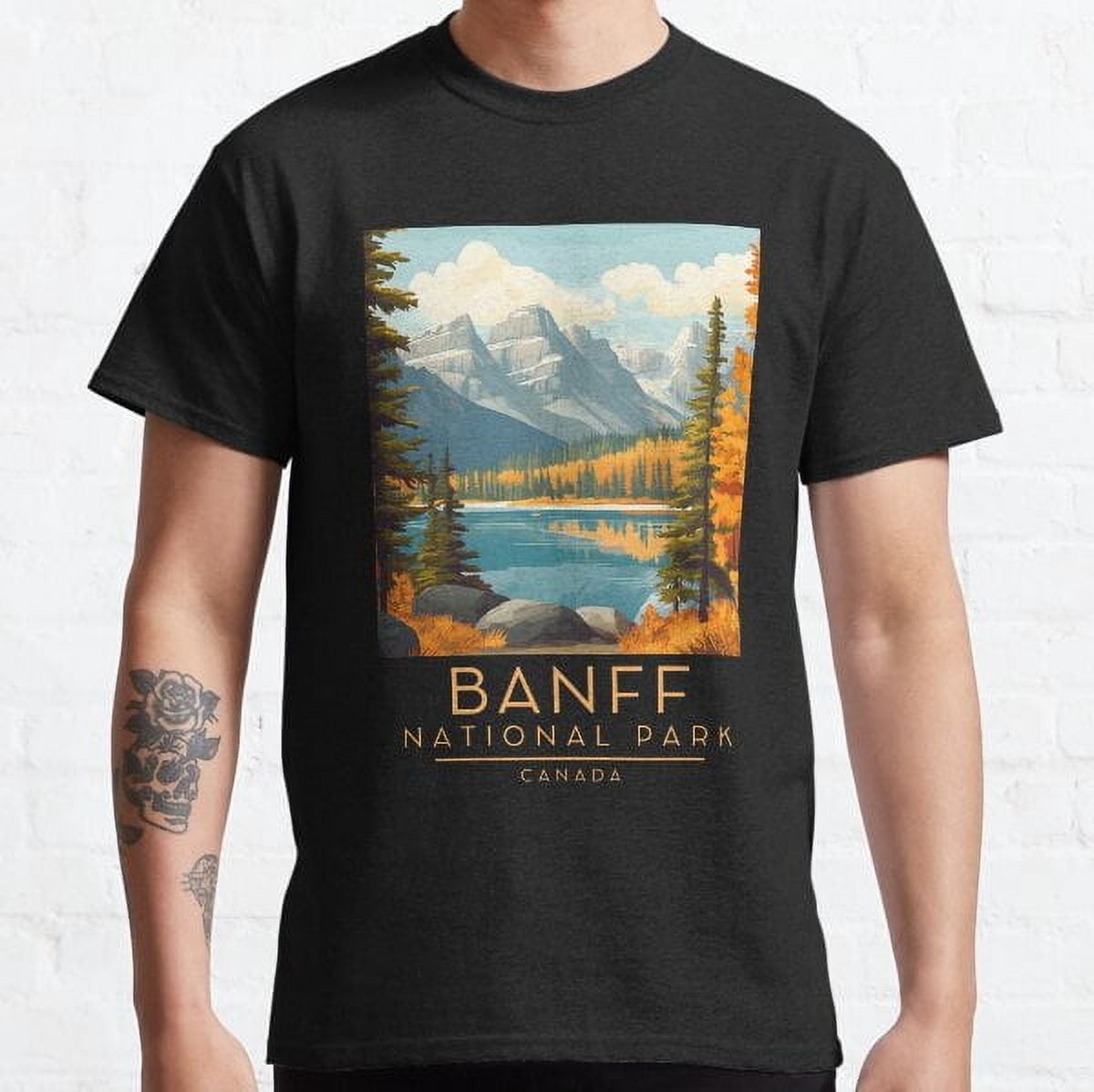 A Vintage Travel Poster Of Banff National Park Classic T-shirt ...