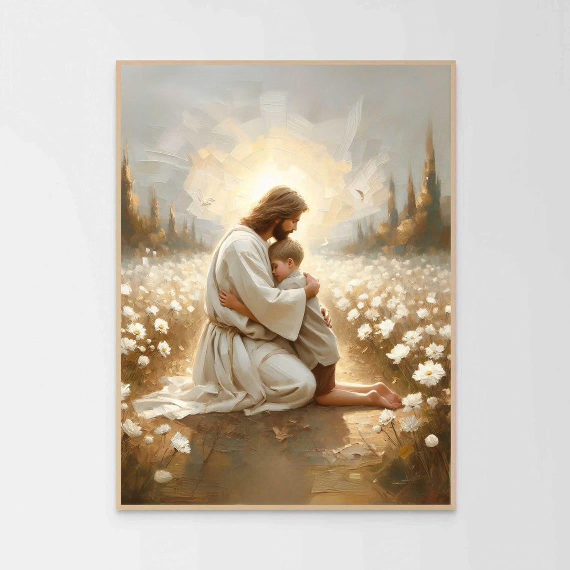 A Vision of Love Jesus With Boy Nursery Christian Art, Unframed Paper ...