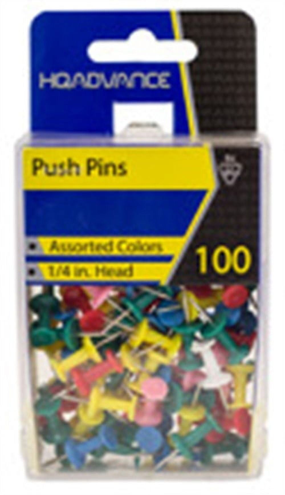 A&W 34005 Push Pins Assorted Colors 100 Count - Walmart.com