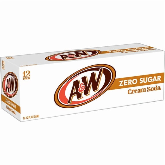 A&W Cream Soda Zero Sugar, 12 fl oz Cans, 12 Count - Walmart.com