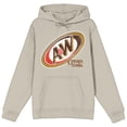 A&W Logo Art Adult Natural Long Sleeve Hooded Sweatshirt-Medium ...