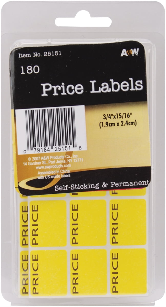 A & W Office Supplies Labels-Price 75 X9375 180/Pkg - Walmart.com