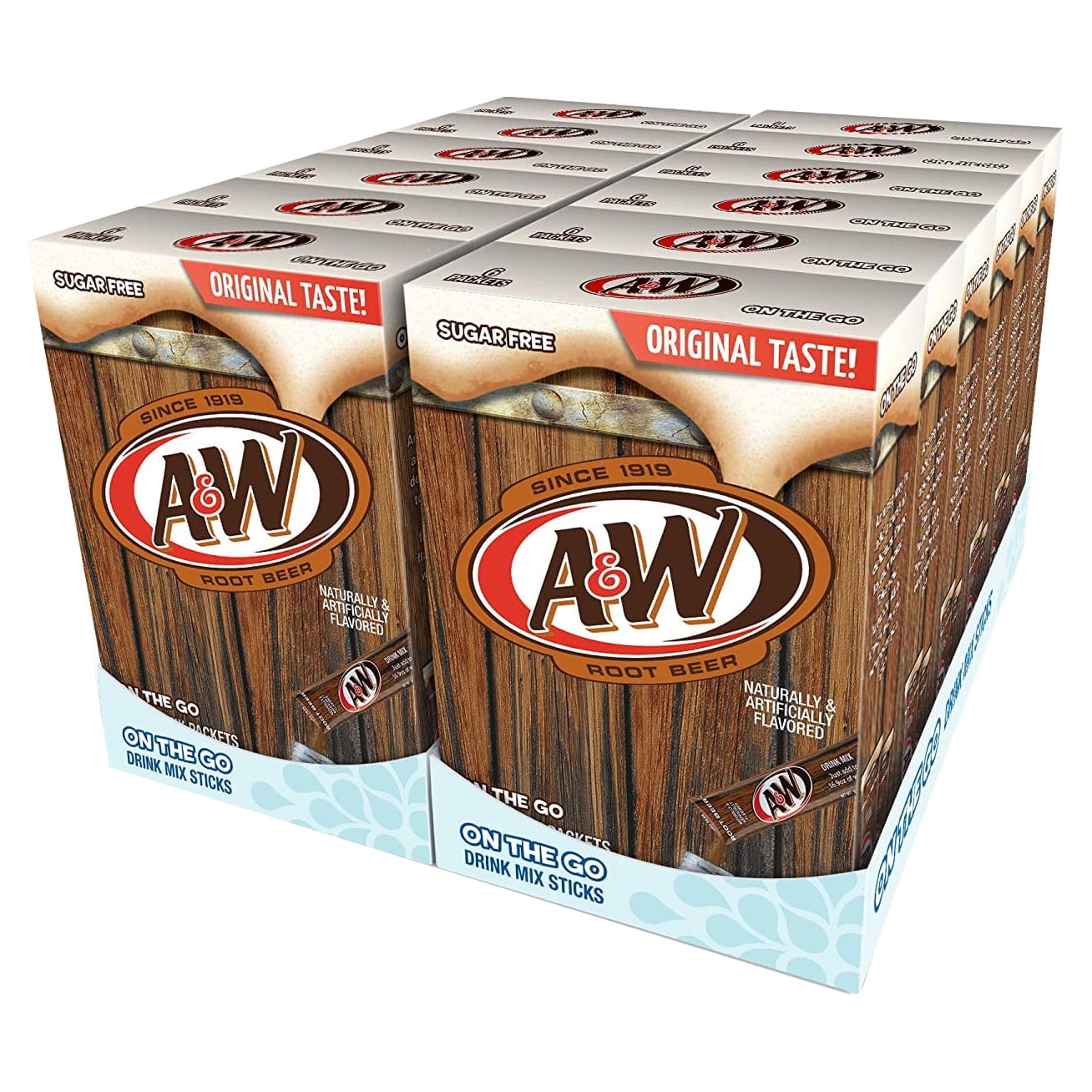 A&W Powder Drink Mix, Root Beer 12ct Pack of 72 Servings - Walmart.com