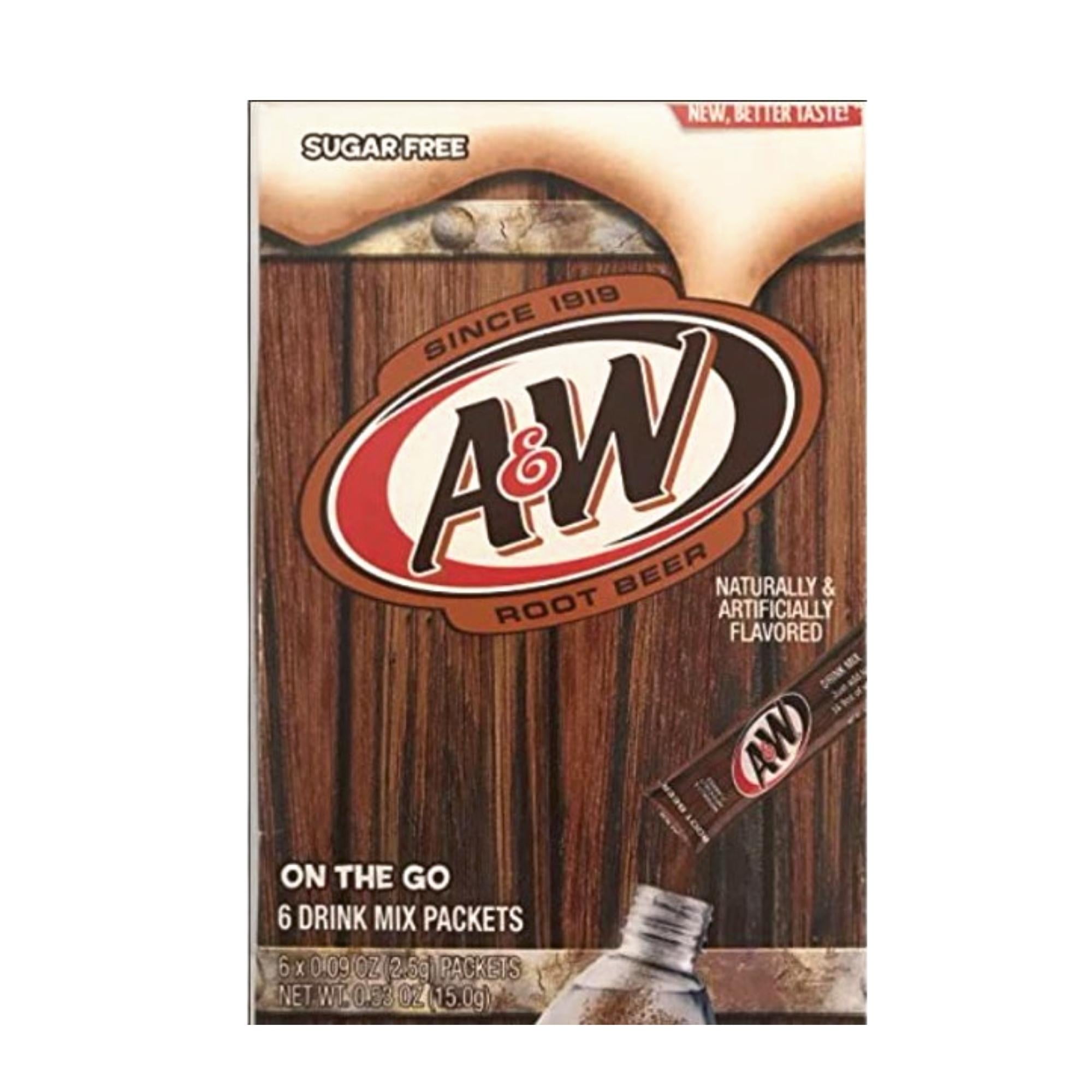 A&W Singles To Go Powder Packets - Sugar-Free, Non-Carbonated Root Beer ...