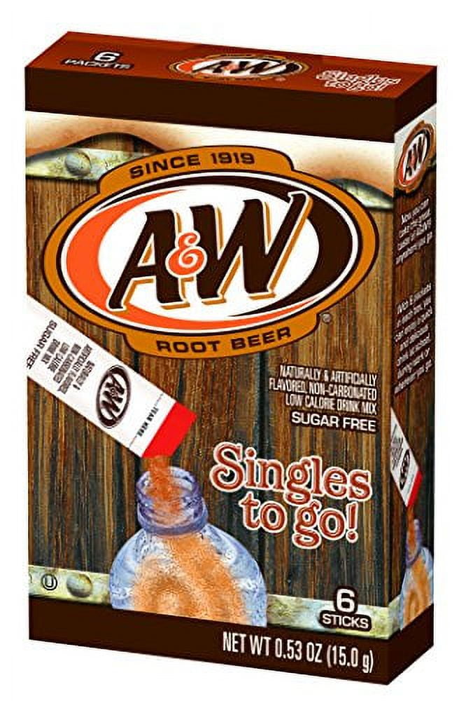 AW Singles To Go Powder Packets, Root Beer Flavored Drink Mix, 12 Boxes ...