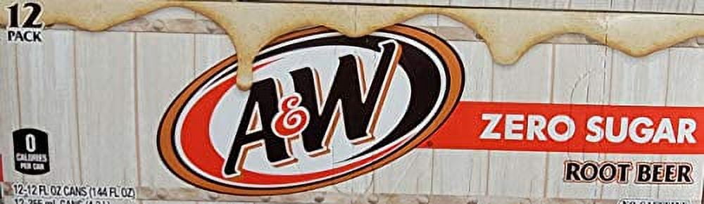 A&W Zero Sugar Root Beer Soda, 12 Cans, 12 Oz - Walmart.com